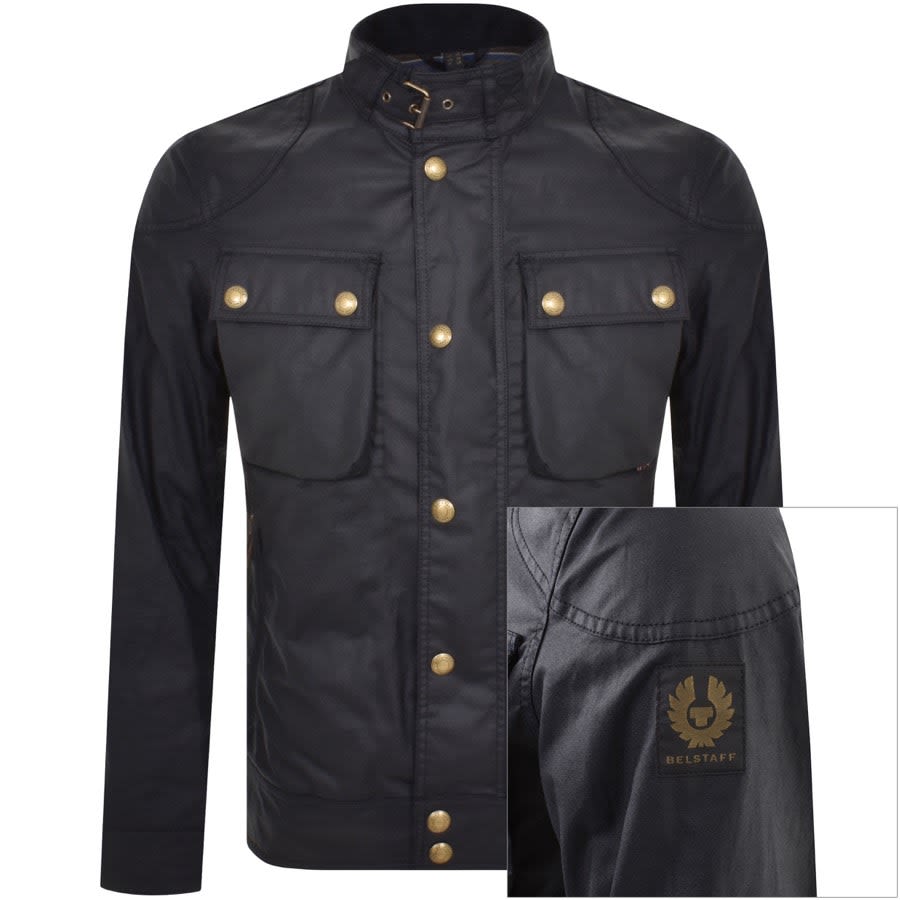 Belstaff Racemaster Waxed Jacket Navy | Mainline Menswear